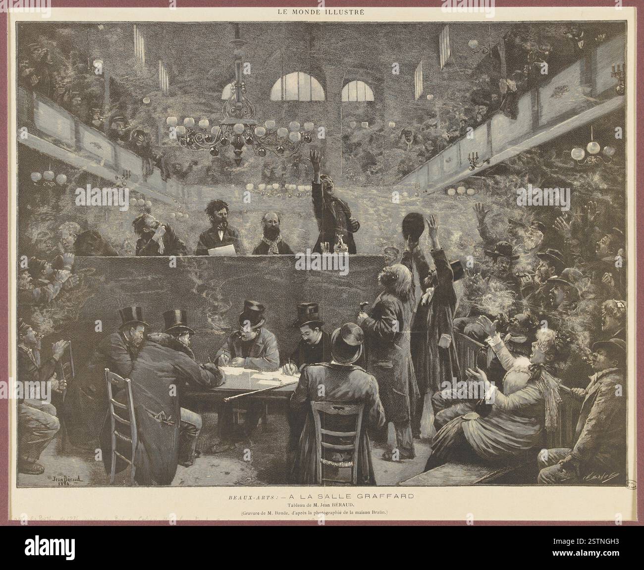 Artwork depicting the 19th-century Bal du Colisée at 138 Boulevard de ...