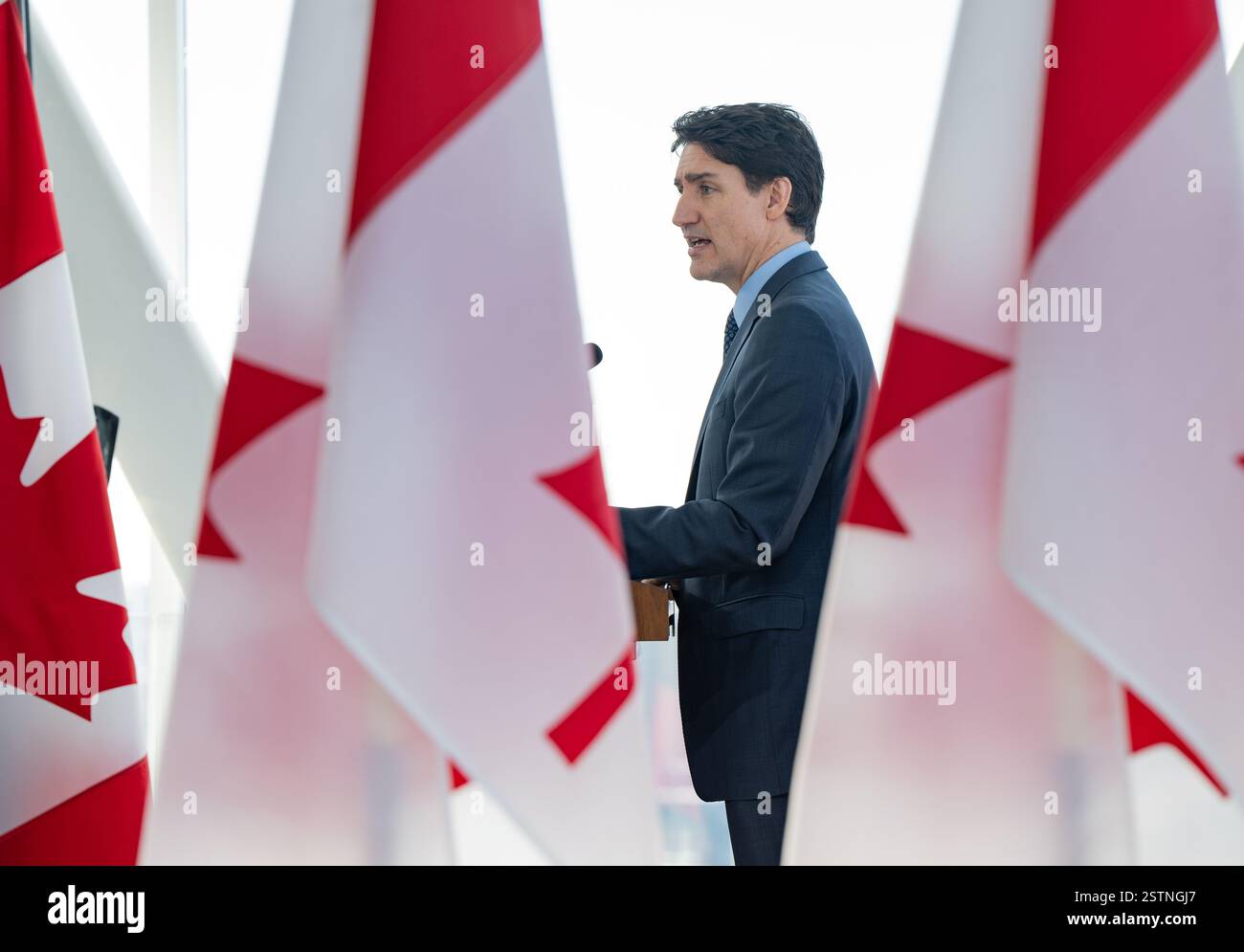 Montreal, Canada. 19th Feb, 2025. Prime Minister Justin Trudeau ...