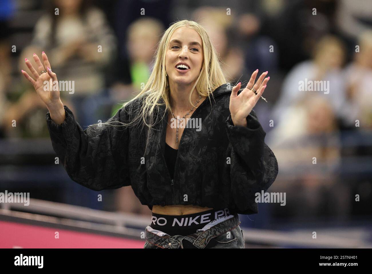 Keely Hodgkinson during the Keely Klassic Event at Utiliita Arena ...