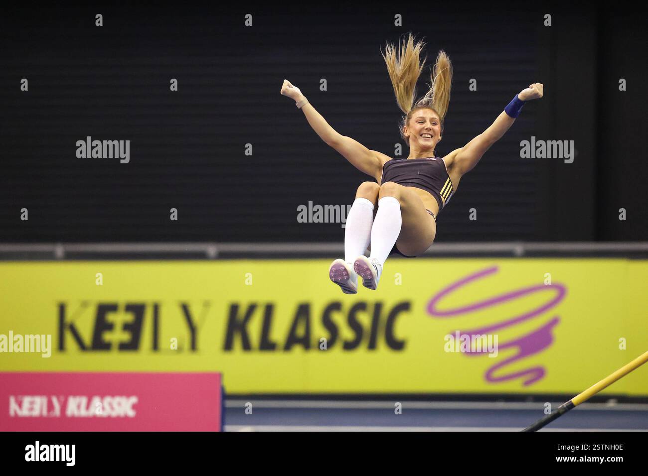 Molly Caudery wins the pole vault during the Keely Klassic Event at ...