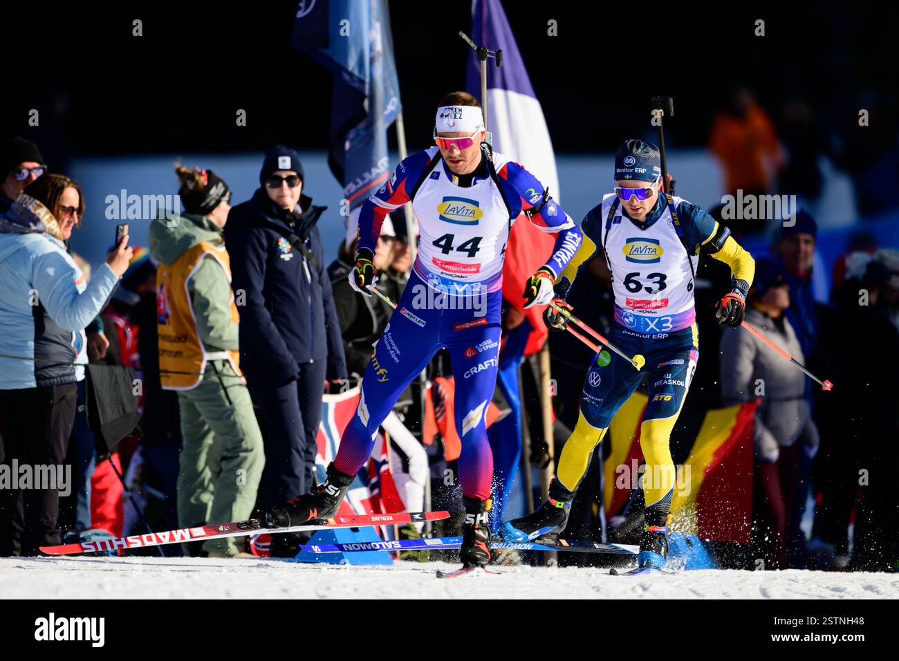 Emilien Jacquelin of, France. , . and Jesper Nelin of Sweden compete in ...