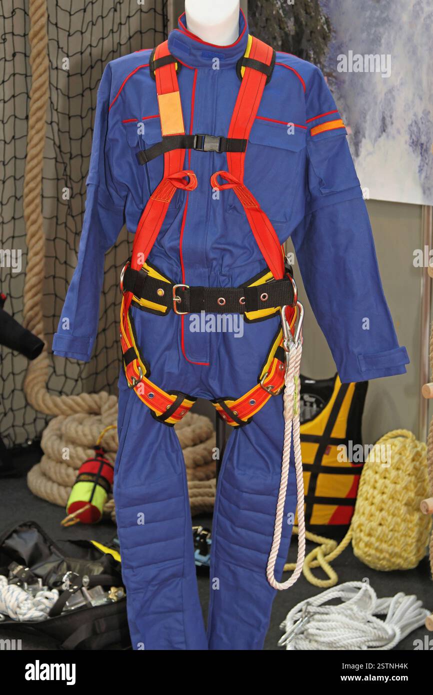 Safety harness belts protective gear for worker hi-res stock ...