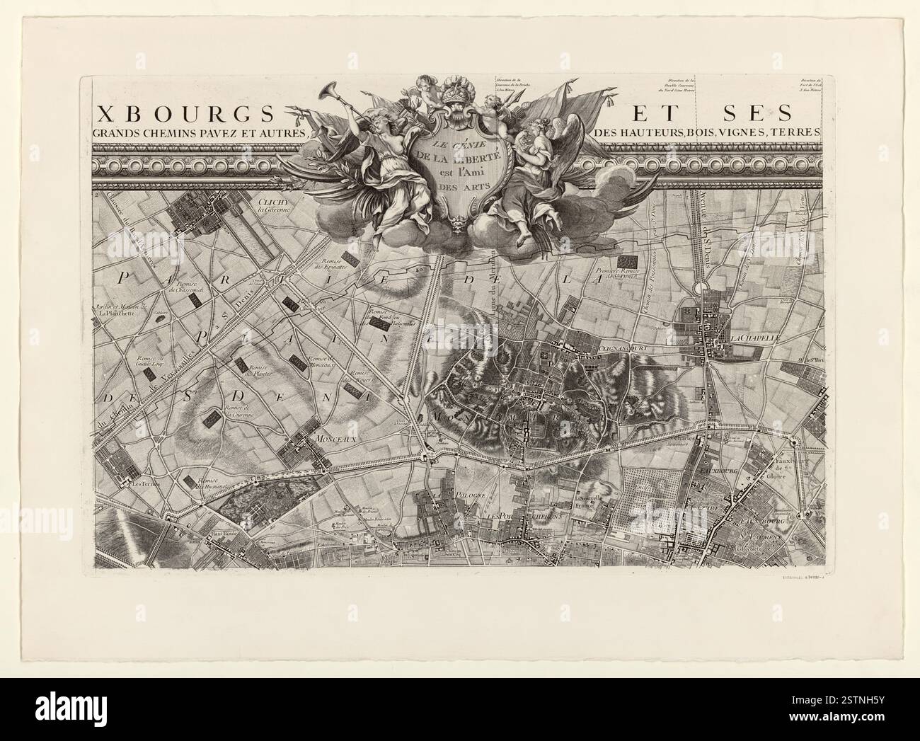 Paris map 19th century hi-res stock photography and images - Alamy