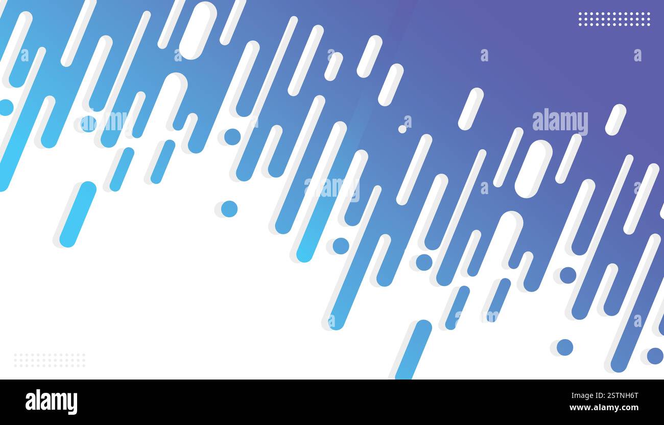 Modern abstract background featuring rounded blue lines, dots, and soft ...