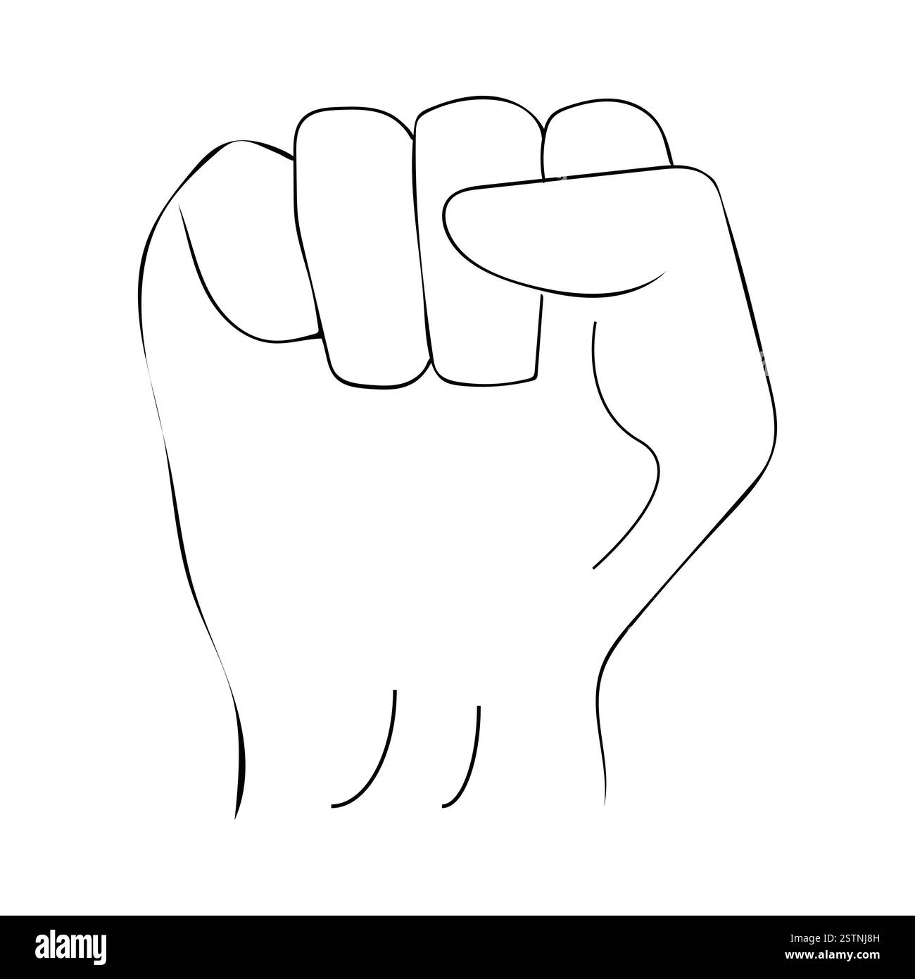 Hand in fist protest Black and White Stock Photos & Images - Alamy