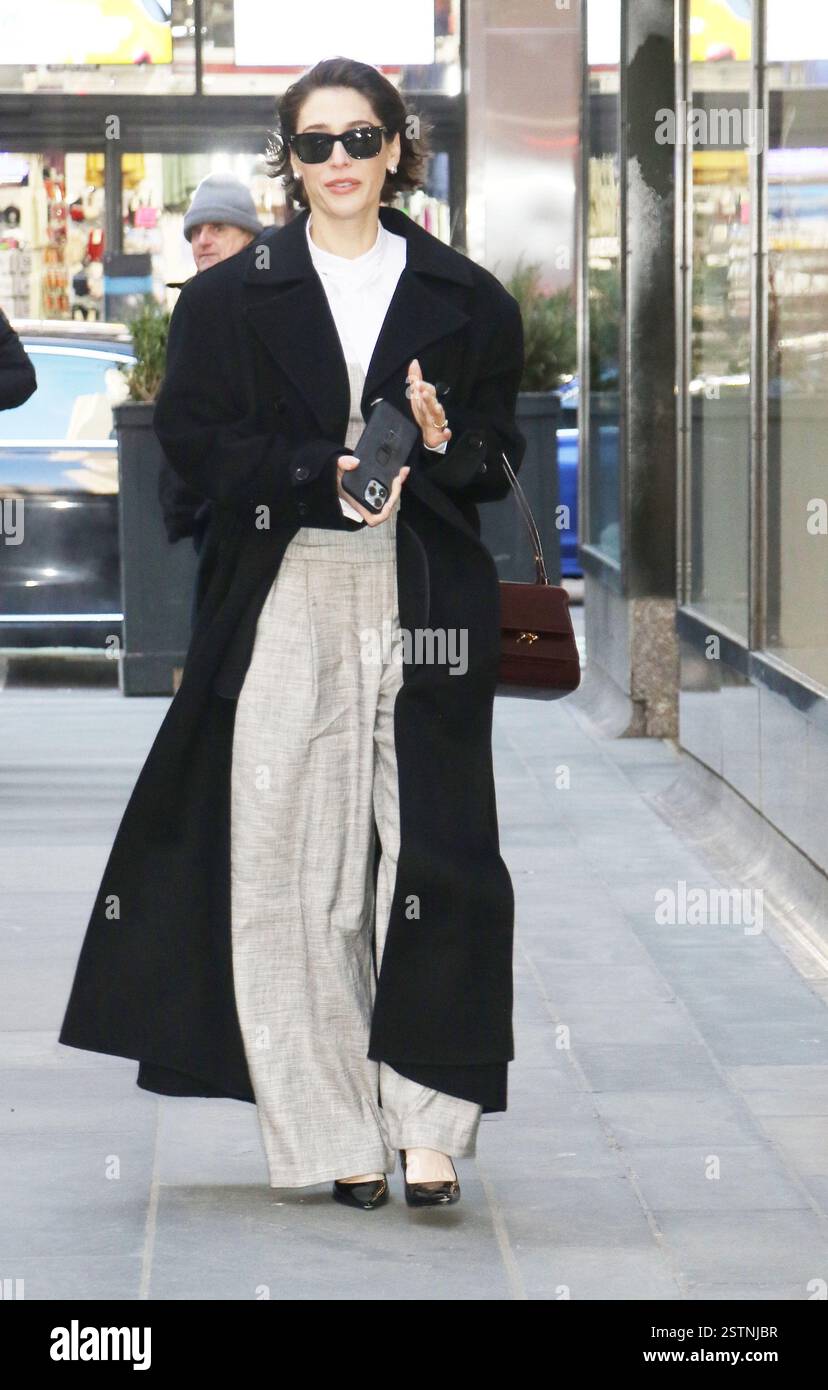 New York, NY, USA. 18th Feb, 2025. Lizzy Caplan seen in New York City ...