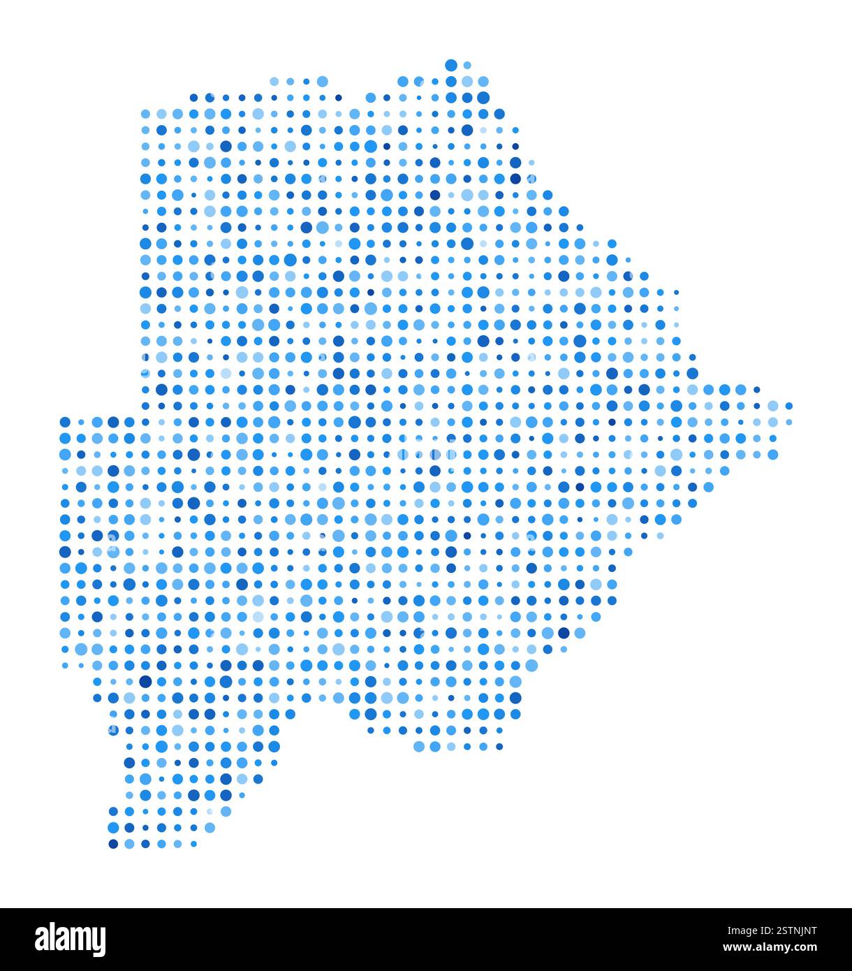 Botswana Dot Map. Country Digital Style Shape. Botswana vector image ...