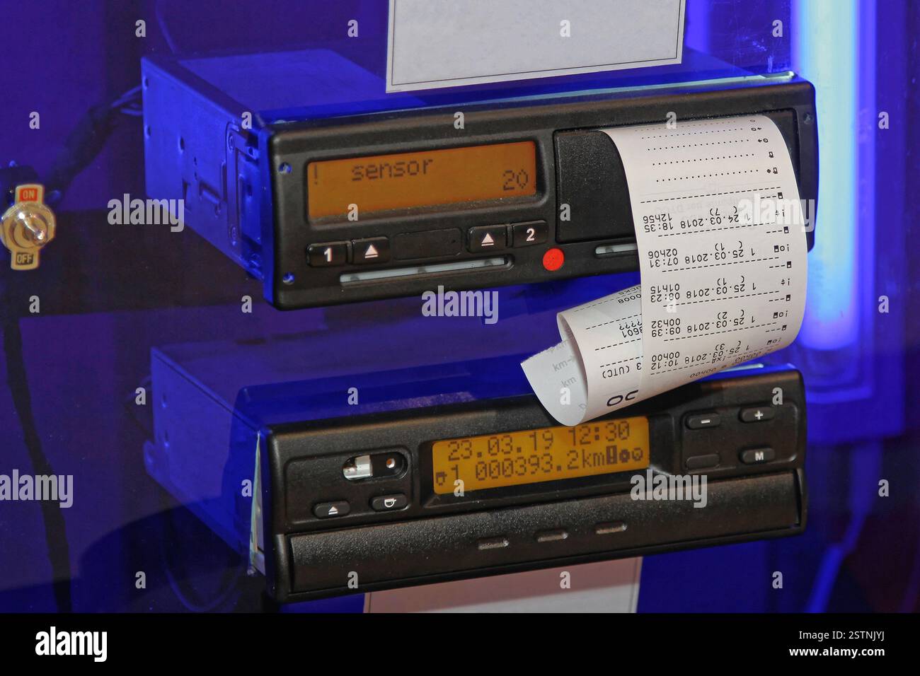 Digital Tachograph Device Automatically Record Speed and Distance Stock ...