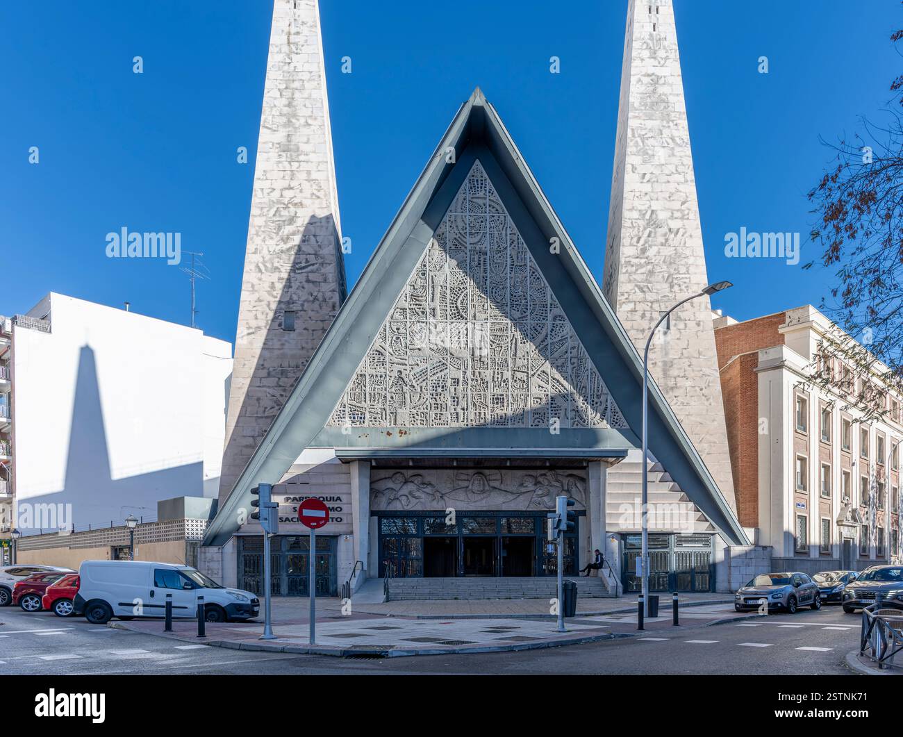 Entrance to Parish of the Blessed Sacrament, a mid-century Catholic ...
