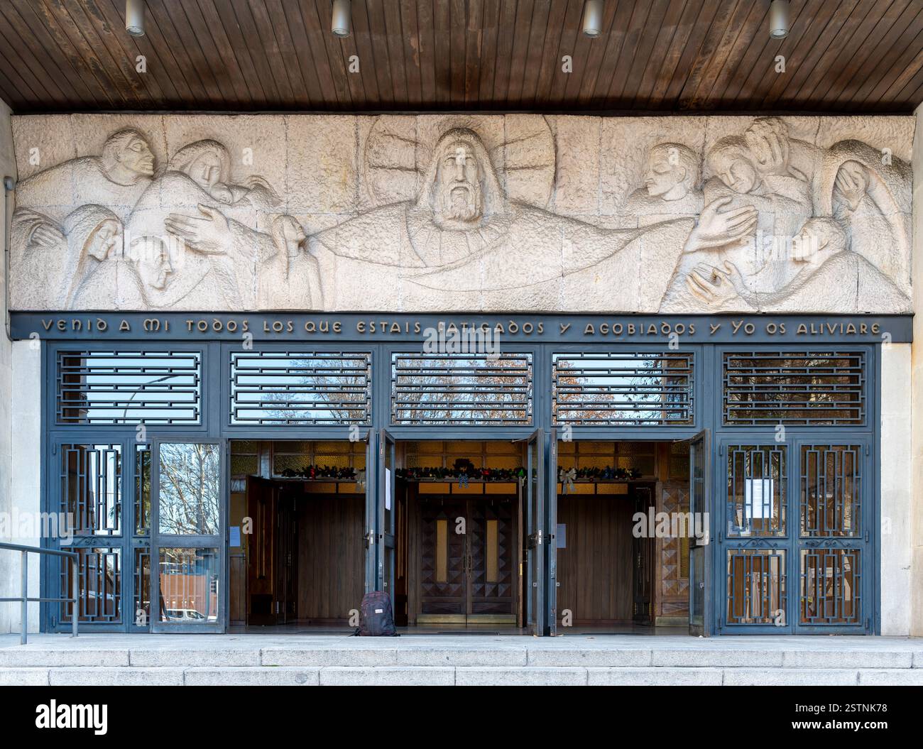 Entrance to Parish of the Blessed Sacrament, a mid-century Catholic ...