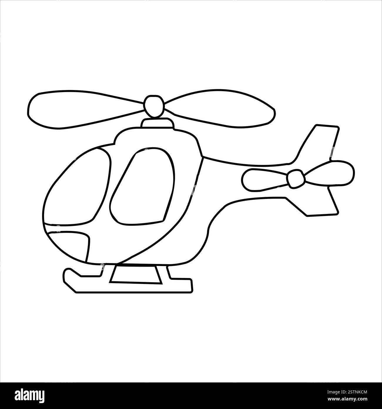 Helicopter cartoon art Black and White Stock Photos & Images - Alamy