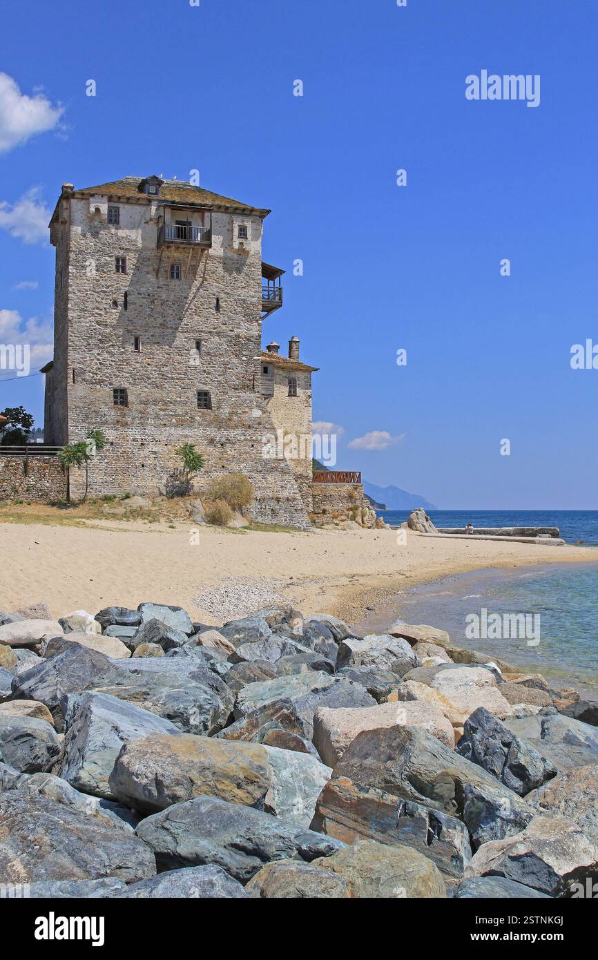 Tower of Ouranoupoli Stock Photo - Alamy