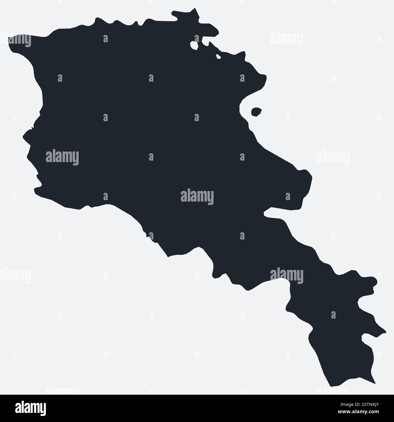 Armenia map. Just a simple border map. Shape of the country. Flat blank ...