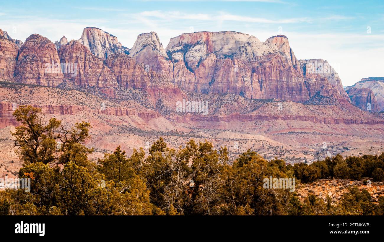 Incredible Utah mountains at Zion National Park and Canyon, surrounding ...