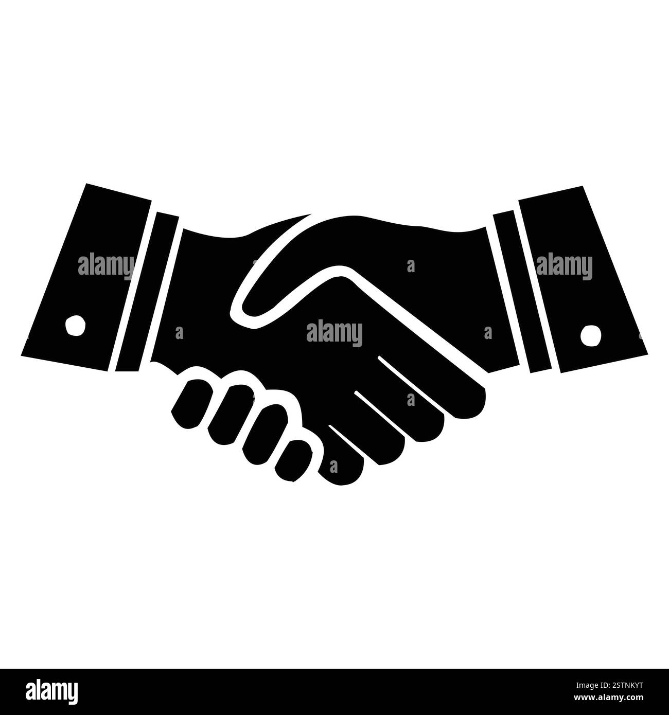 Handshake icon, business collaboration partnership emblem Stock Vector ...