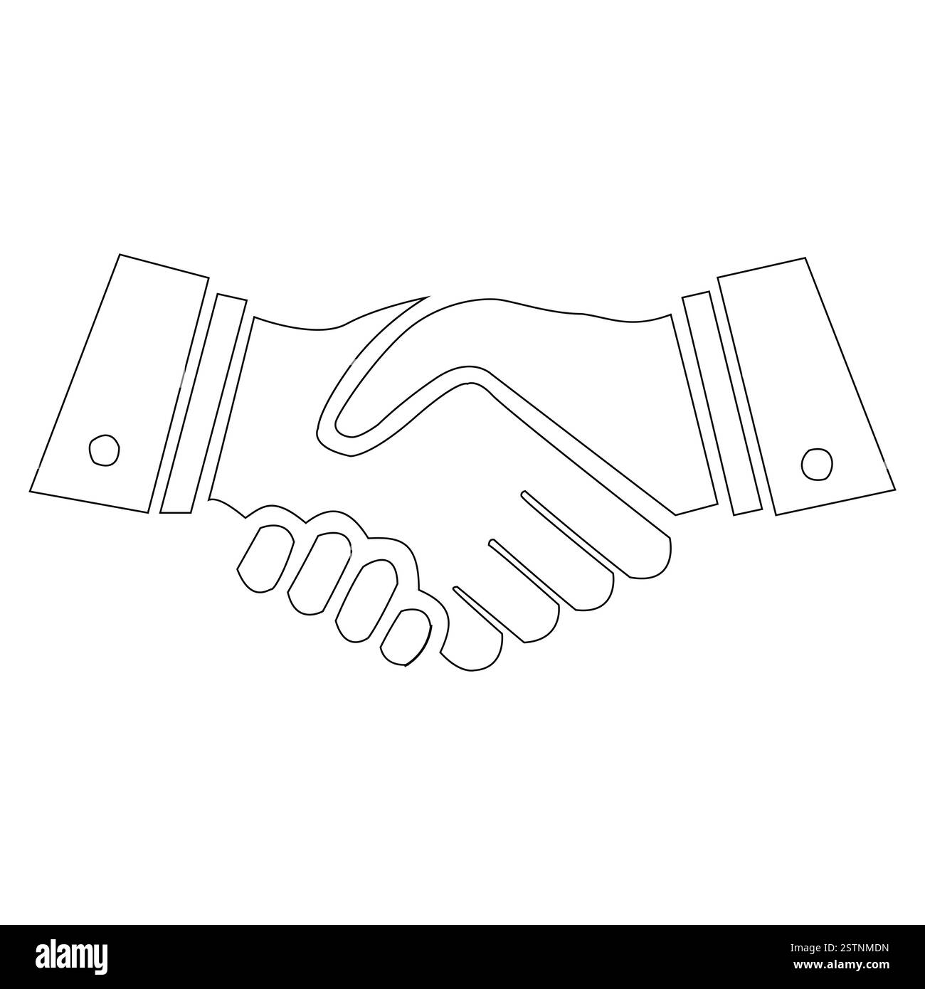 Agreement handshake, professional collaboration vector icon Stock ...
