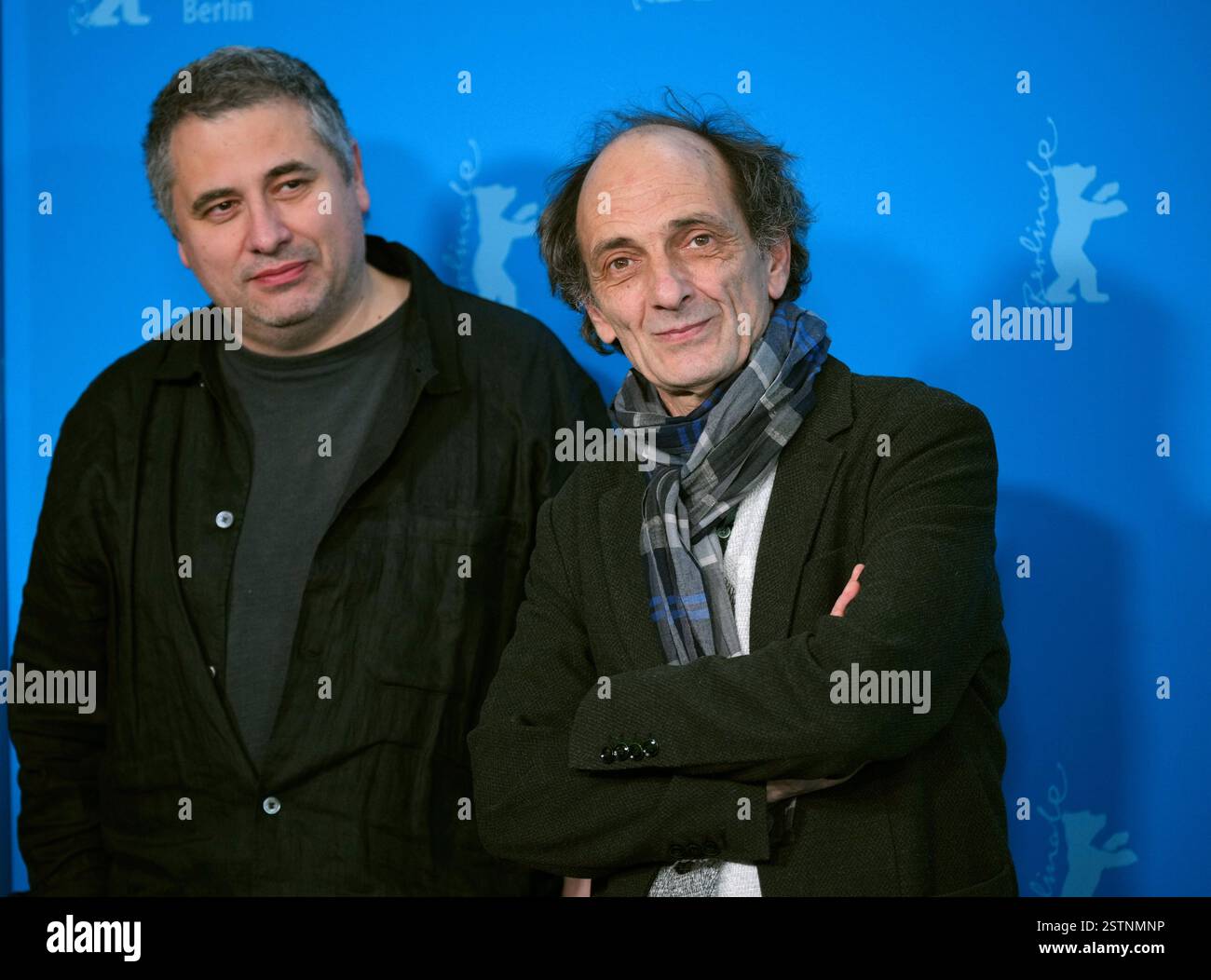 Berlin, Germany. 19th Feb, 2025. Director Radu Jude (l) and actor ...