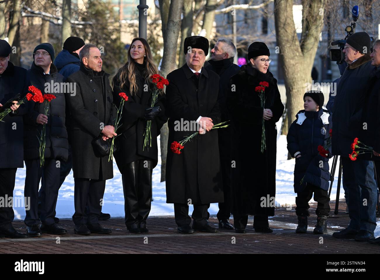 Flower-laying ceremony at the monument to the first mayor of St ...