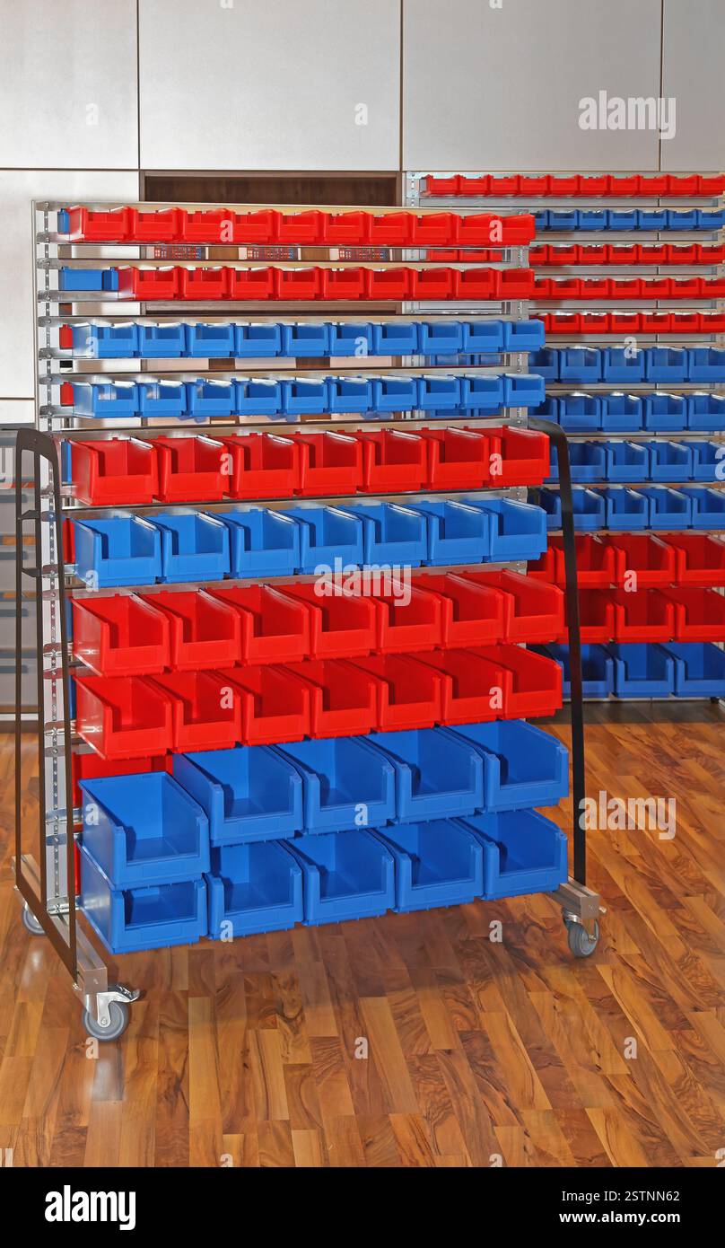 Storage Bins Cart Stock Photo - Alamy