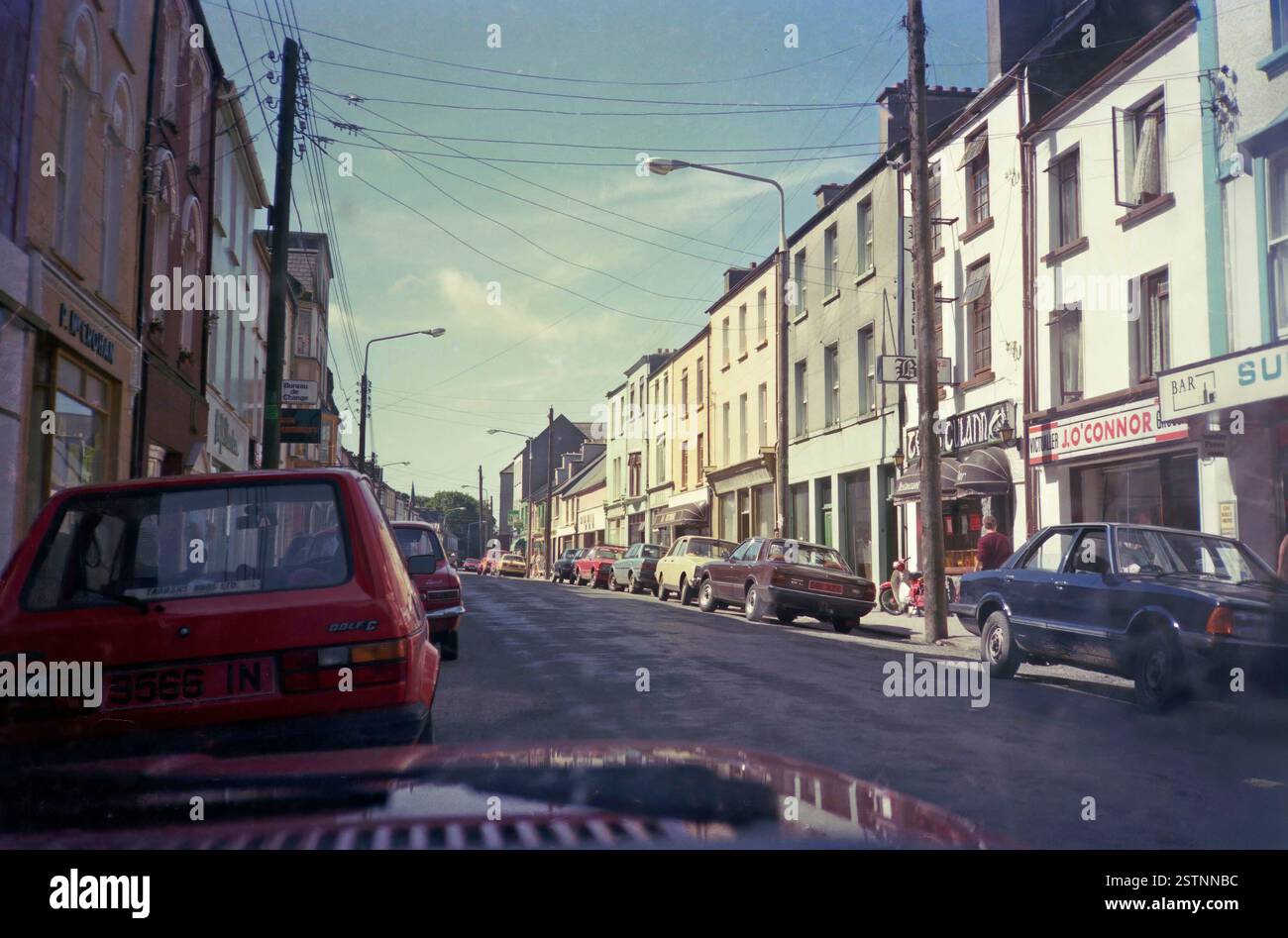 unknown High Street, in South west Ireland in 1985 Stock Photo - Alamy