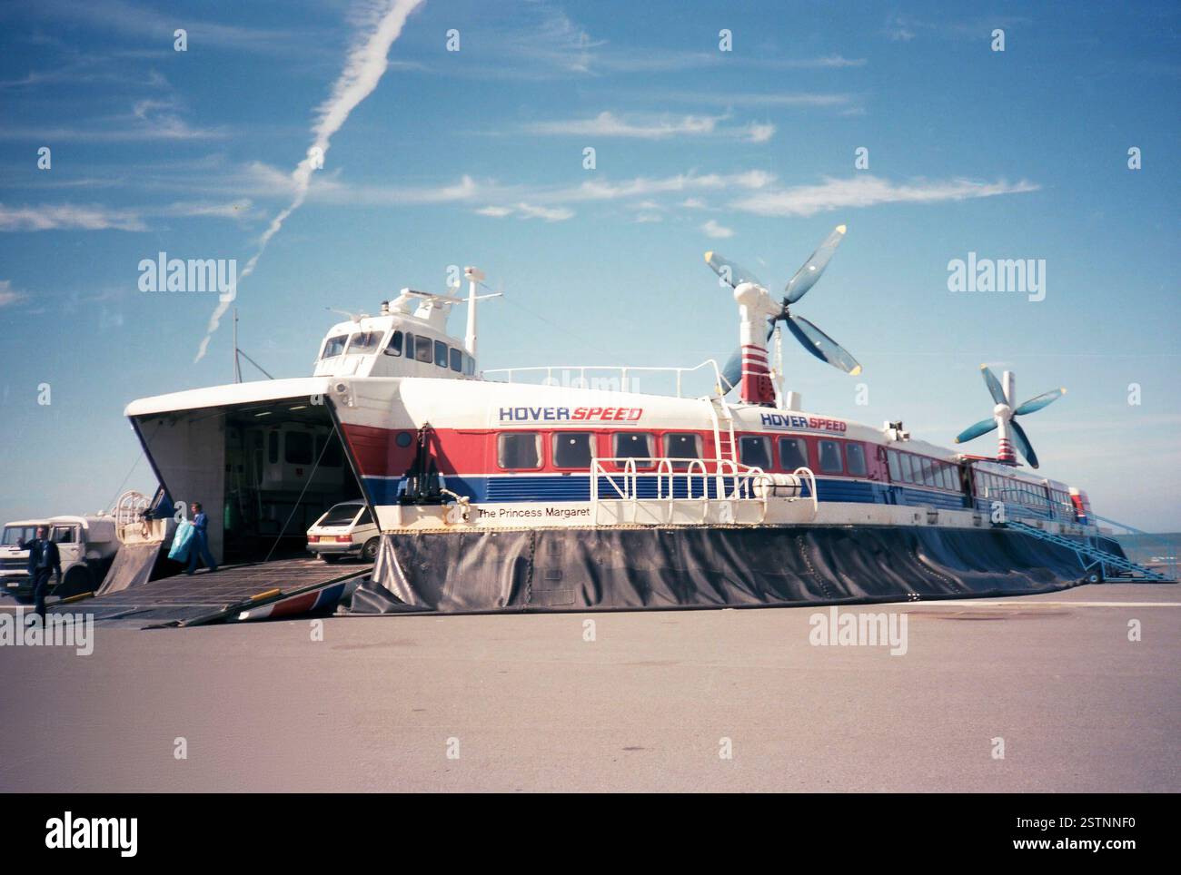 Hoverspeed Hovercraft on Channel Crossing in 1980's Stock Photo - Alamy