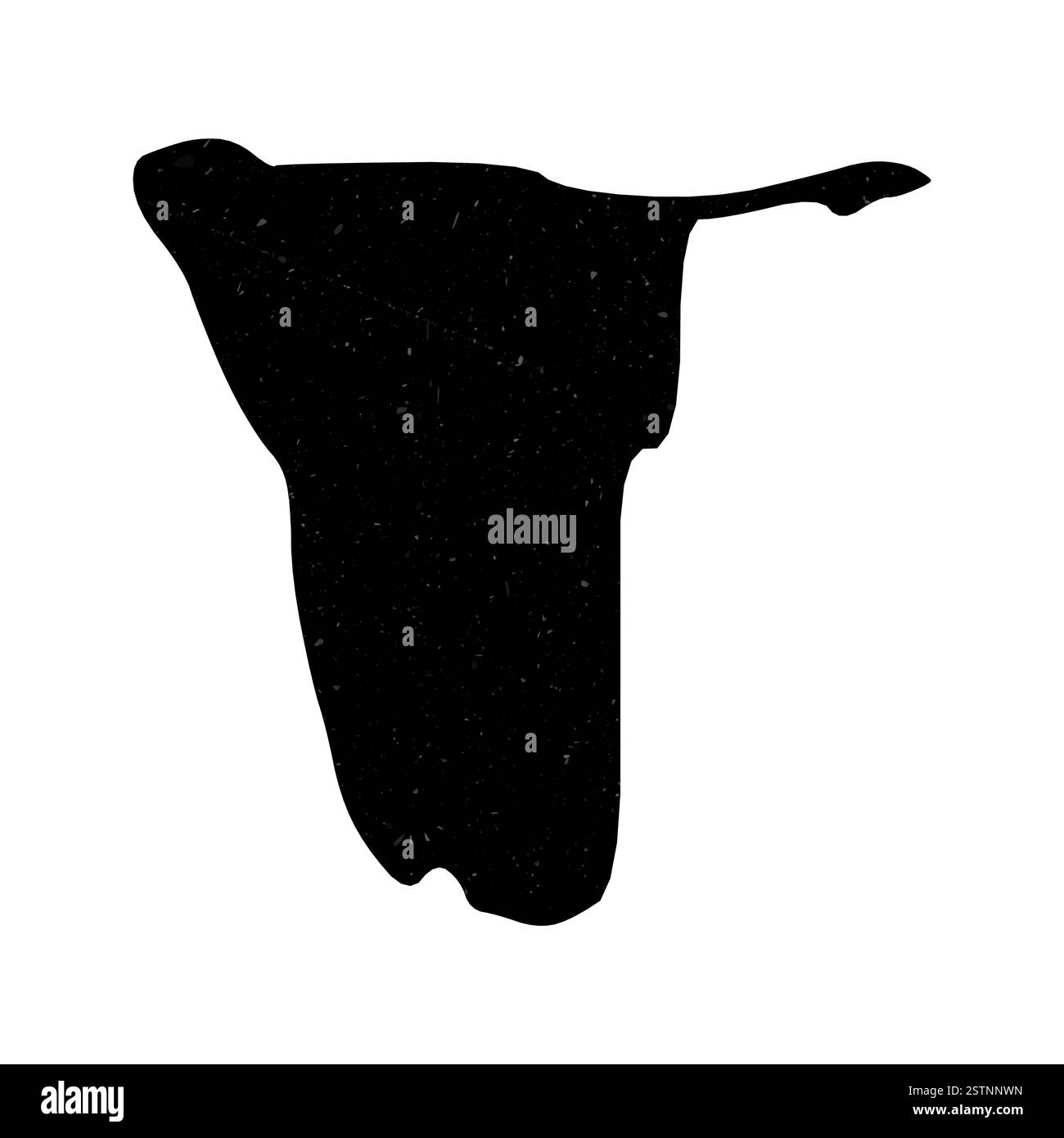 Namibia shape on gradient background. Country map with scratch texture ...