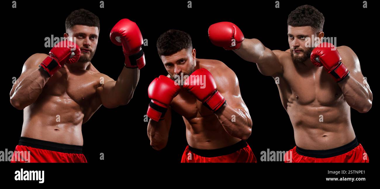 Fighter practicing in boxing gym hi-res stock photography and images ...