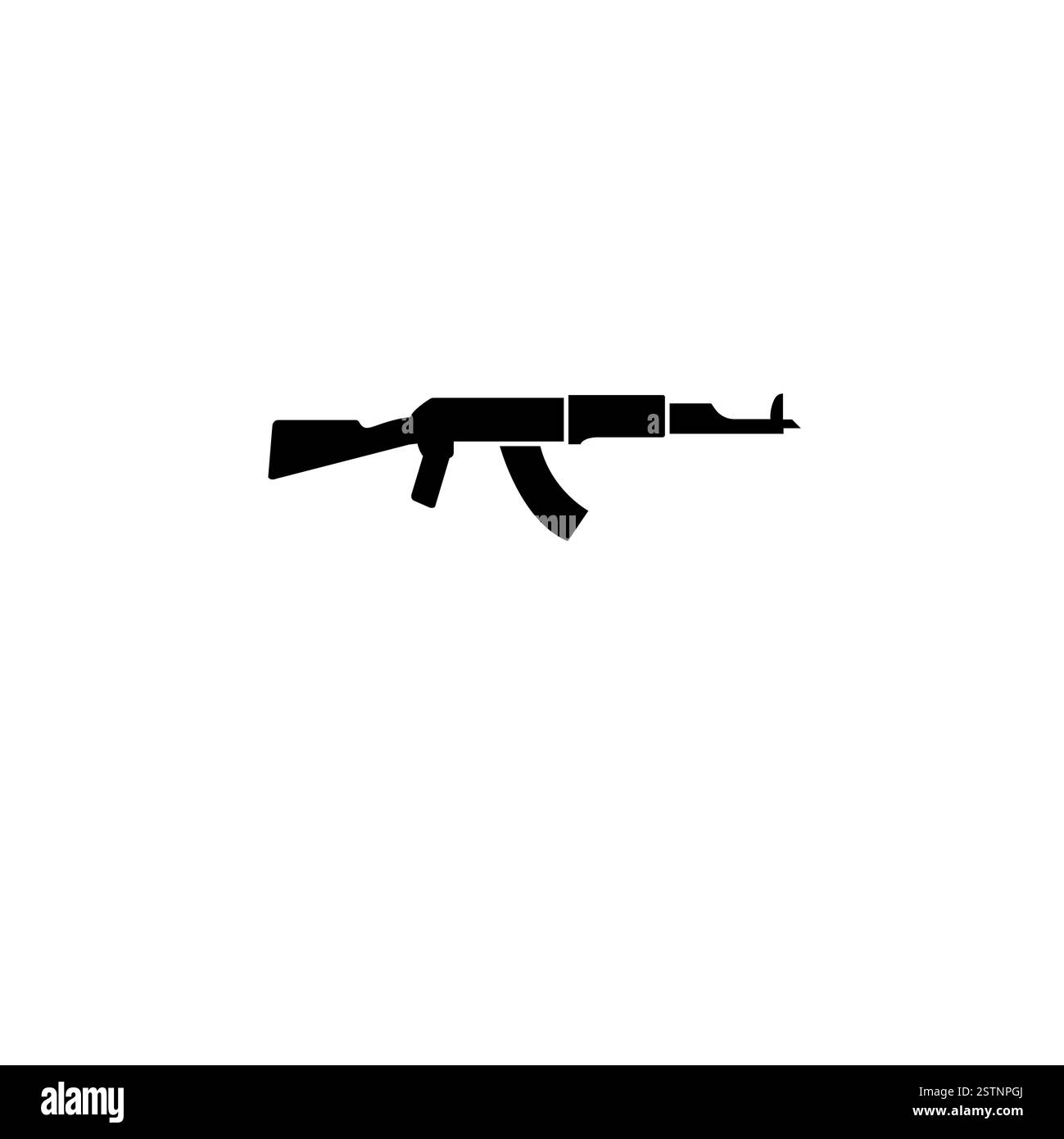 Submachine Gun, Police and Army Weapon Solid Flat Vector Icon Isolated on White Background Stock ...
