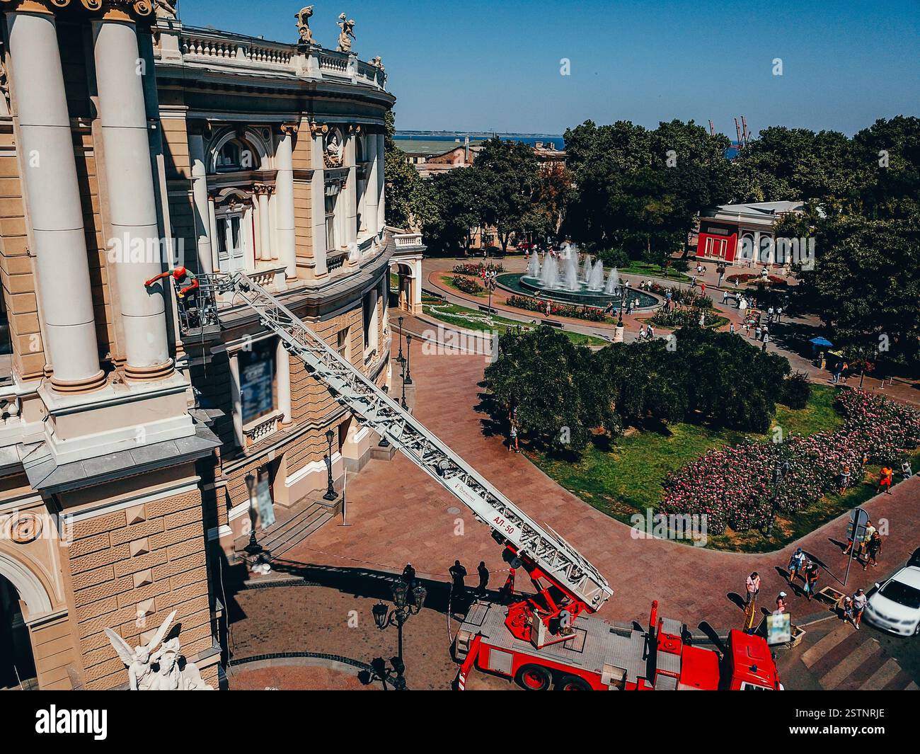 Bird's eye view of the Odessa Opera and Ballet Theater Stock Photo - Alamy