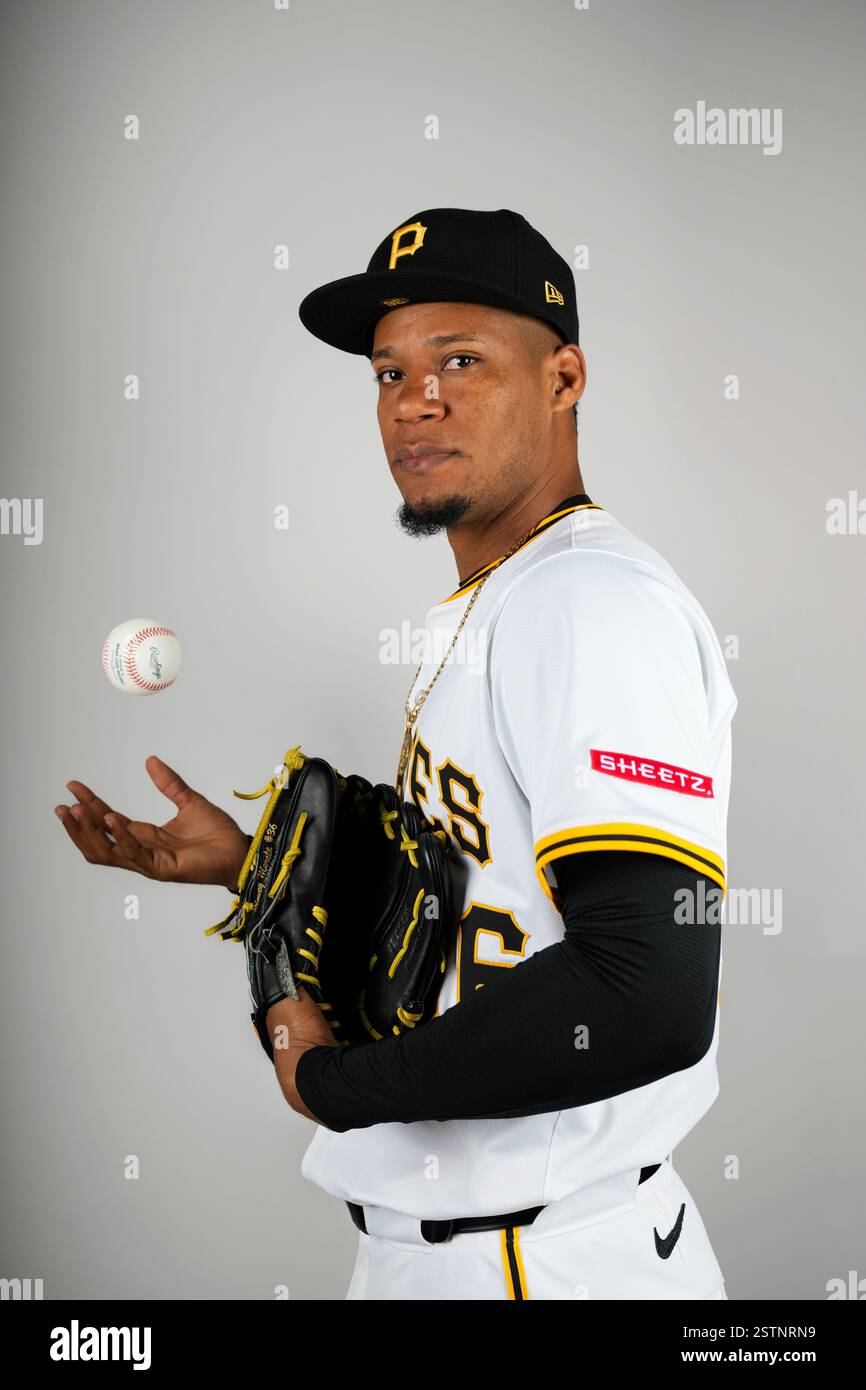 This is a 2025 photo of pitcher Dauri Moreta of the Pittsburgh Pirates ...