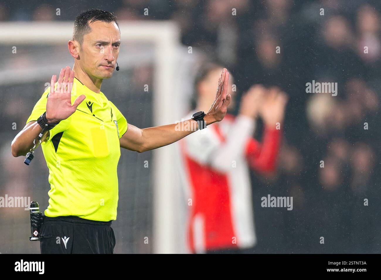 ROTTERDAM, NETHERLANDS - FEBRUARY 12: referee Jose Maria Sanchez during ...