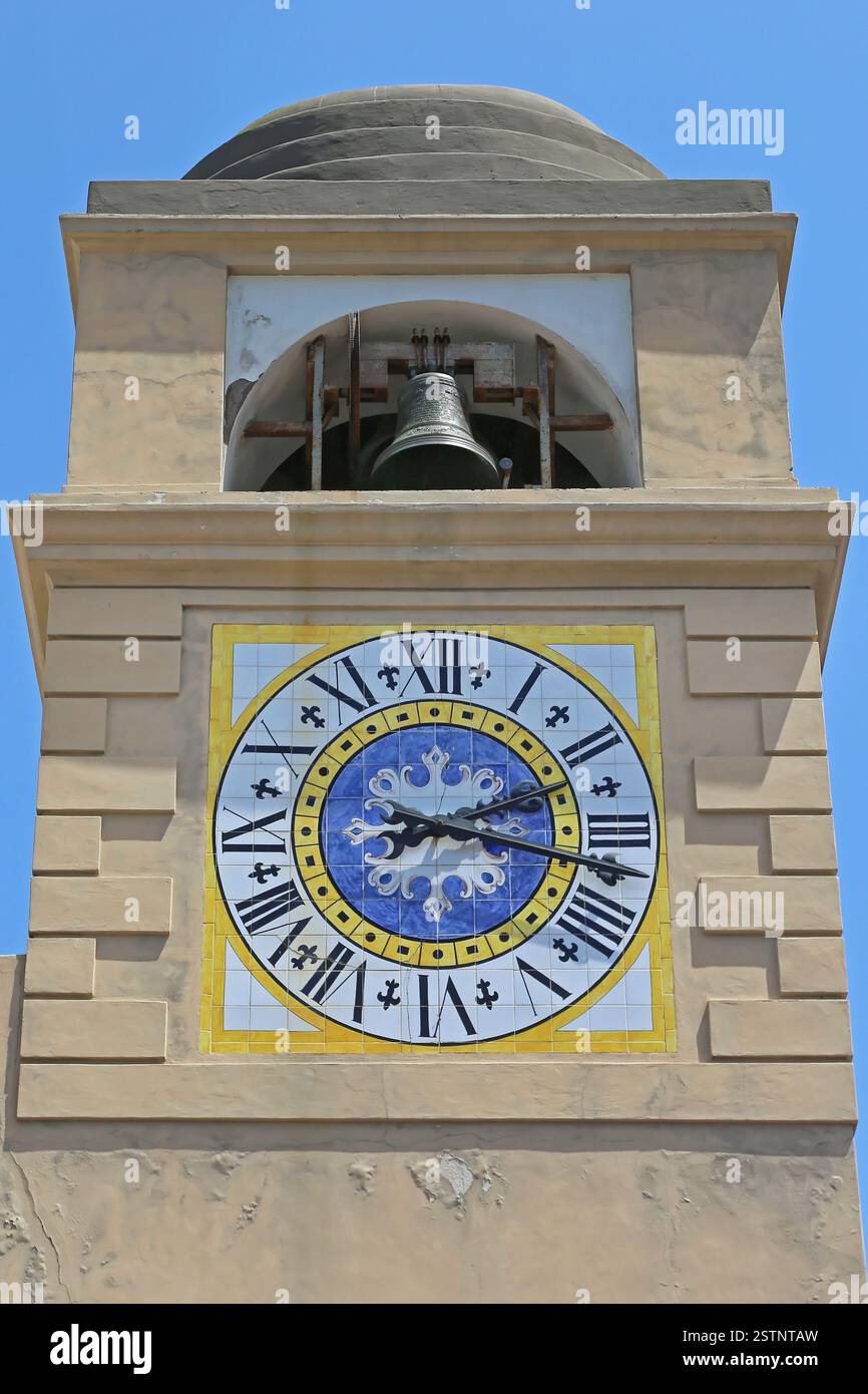 Capri Clock Tower Stock Photo - Alamy