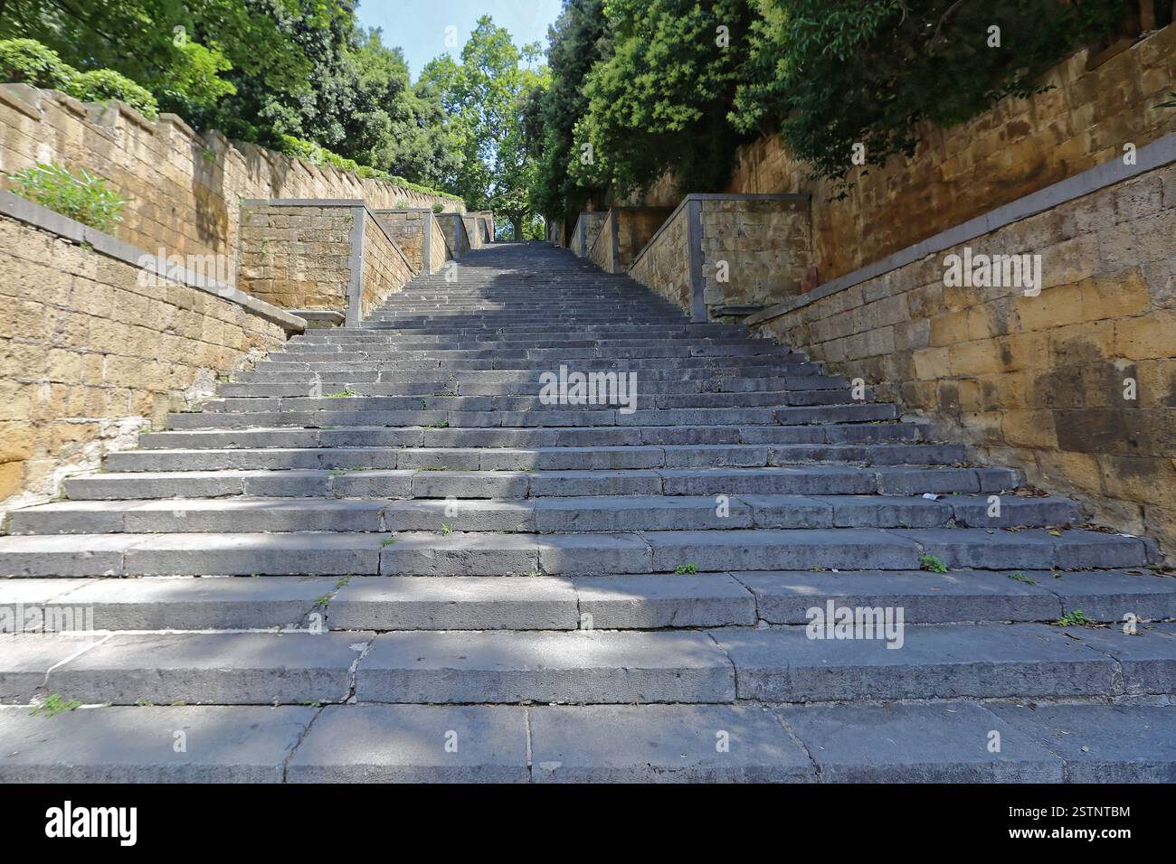 Long stairs at park in naples italy hi-res stock photography and images ...