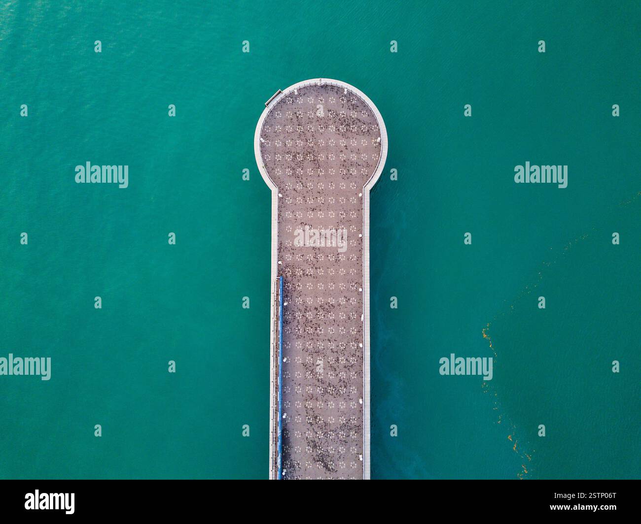 Aerial view of small pier Stock Photo - Alamy