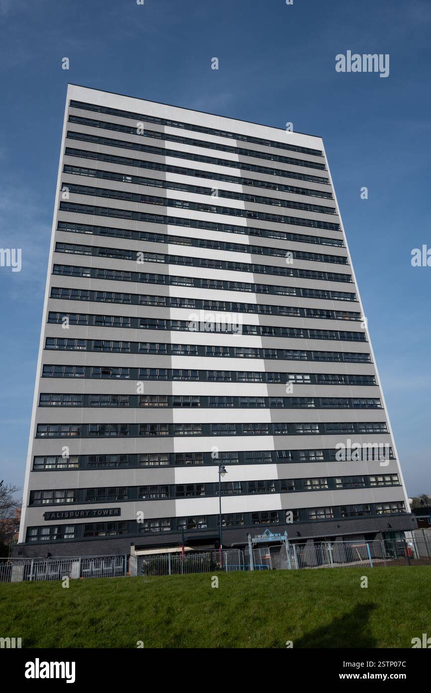 Salisbury Tower 20 storey tower block, Ladywood, Birmingham, West ...