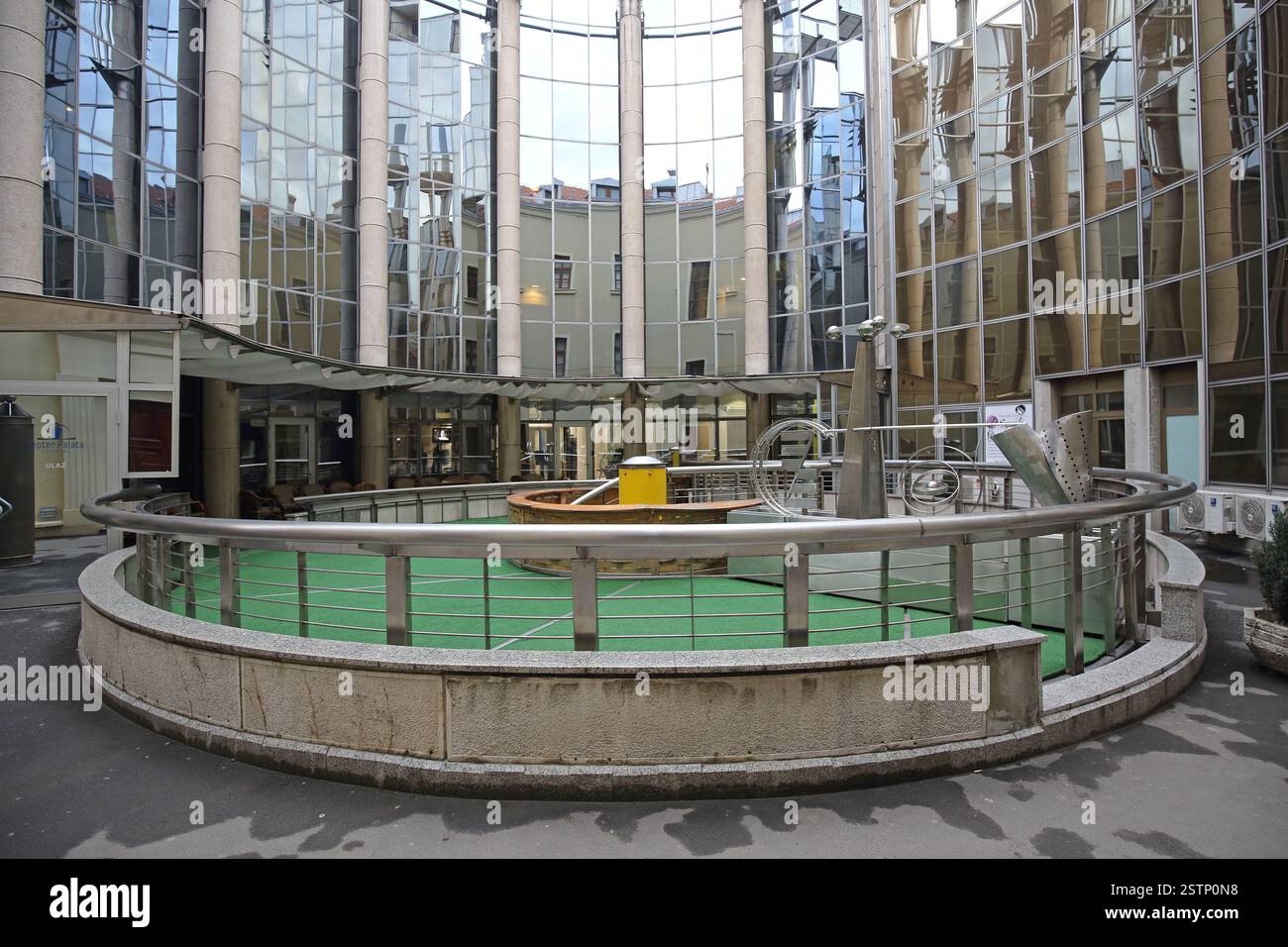 Zepter office building with modern art sculpture in belgrade hi-res ...