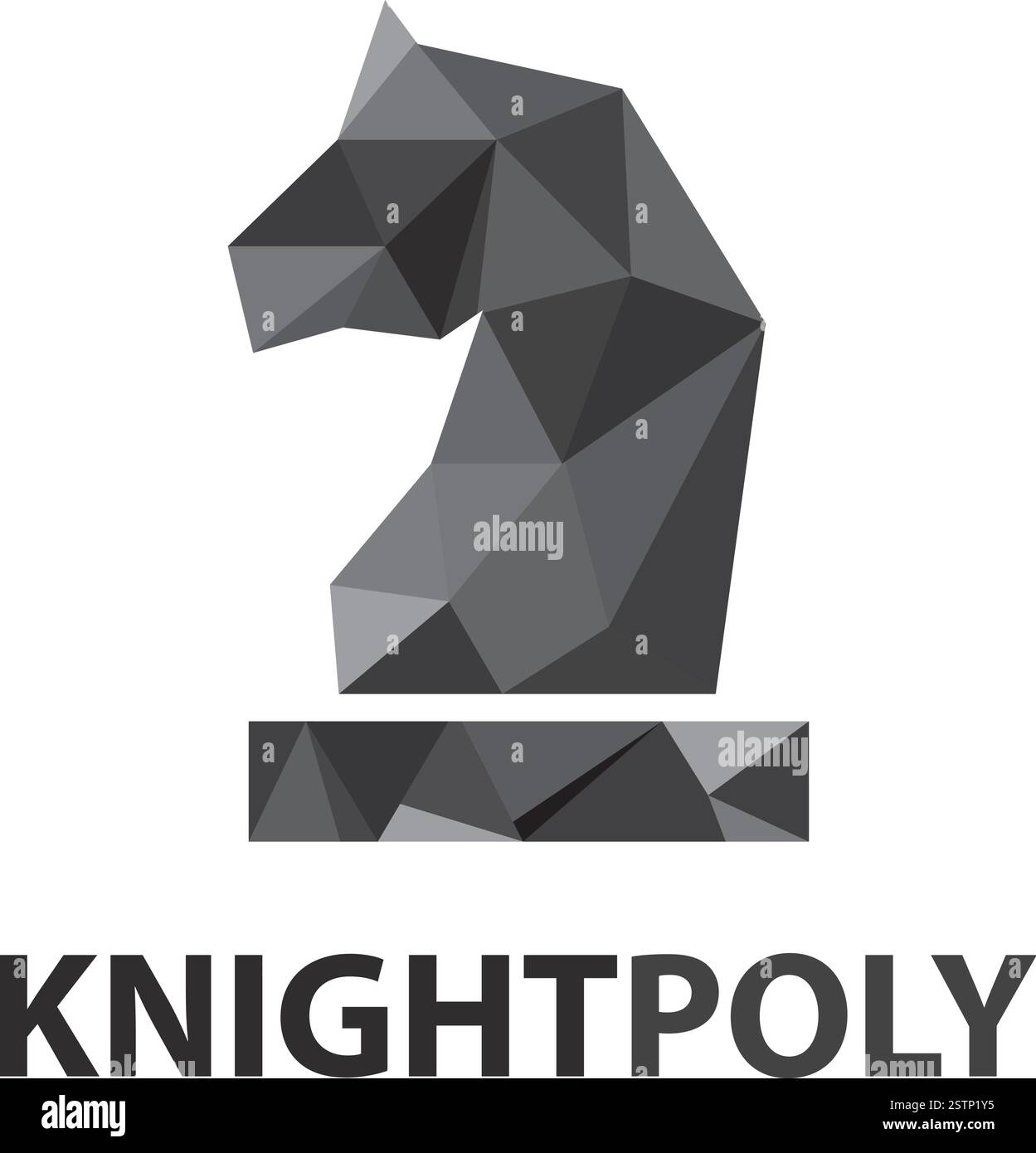Low poly knight logo design Stock Vector Image & Art - Alamy