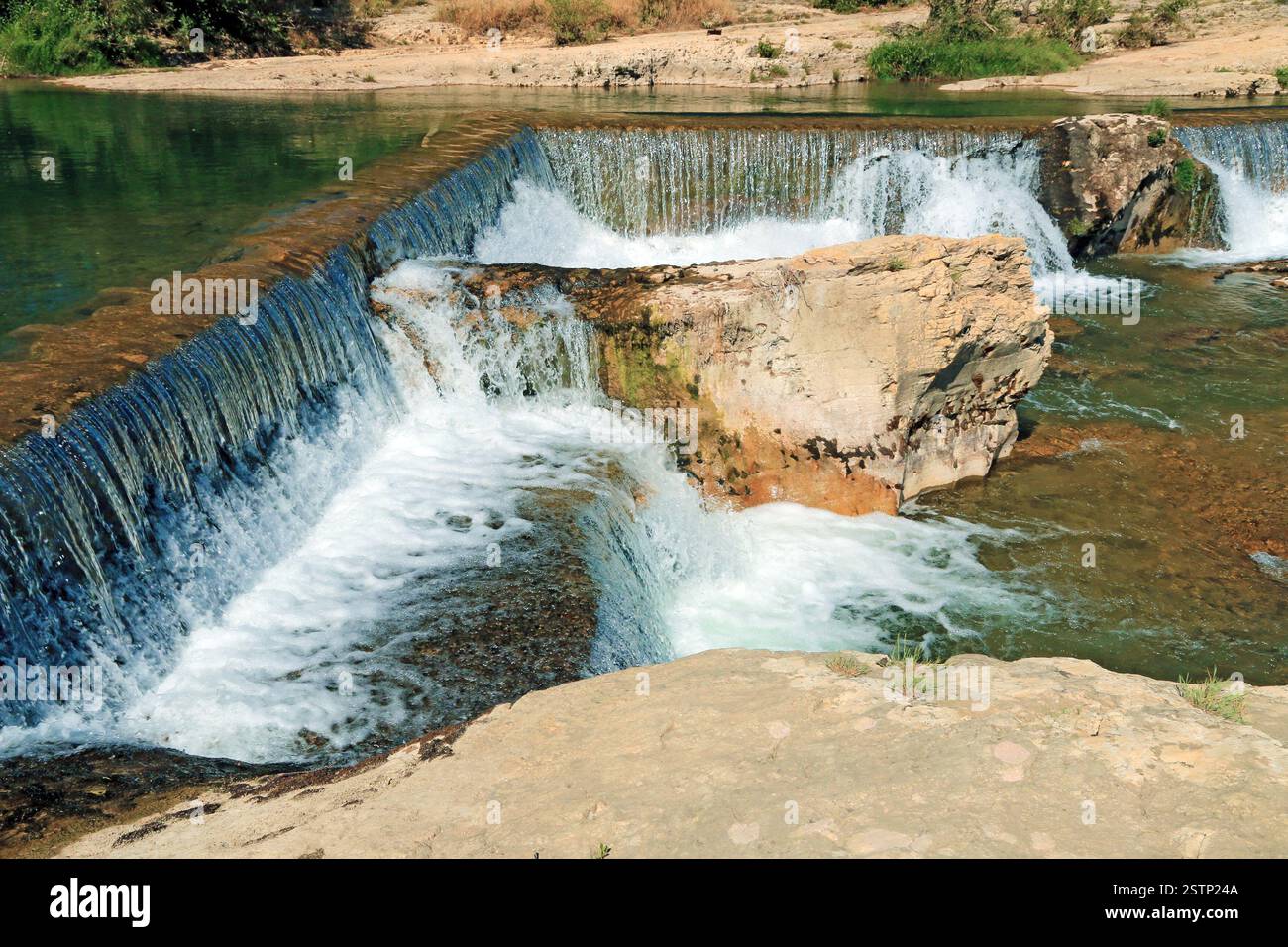 The Sautadet waterfalls in the Gard Stock Photo - Alamy