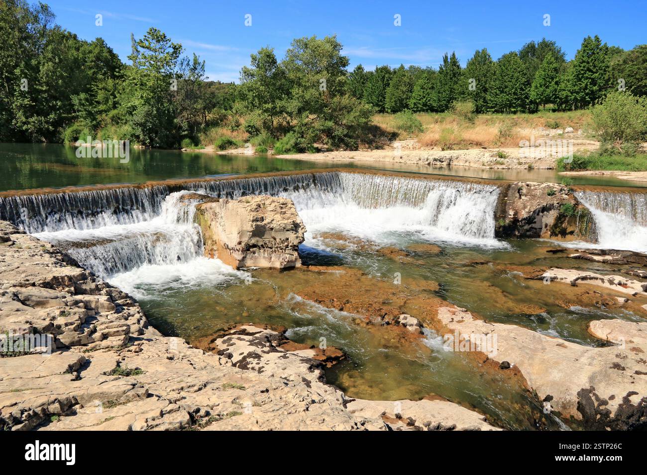 The Sautadet waterfalls in the Gard Stock Photo - Alamy