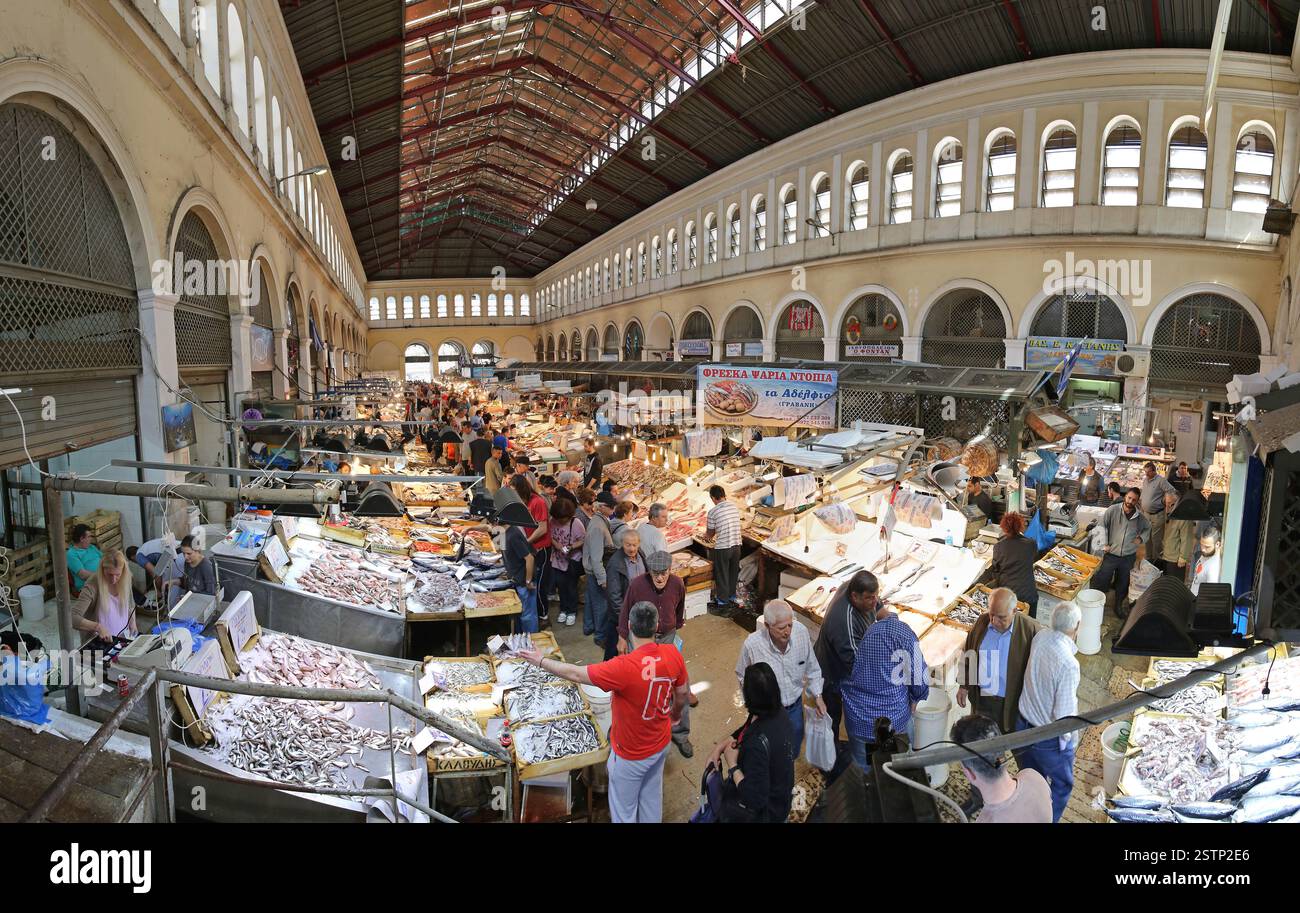 Athens Fish Market Stock Photo - Alamy