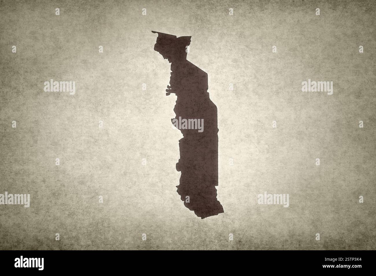 Grunge map of Togo printed on an old paper Stock Photo - Alamy