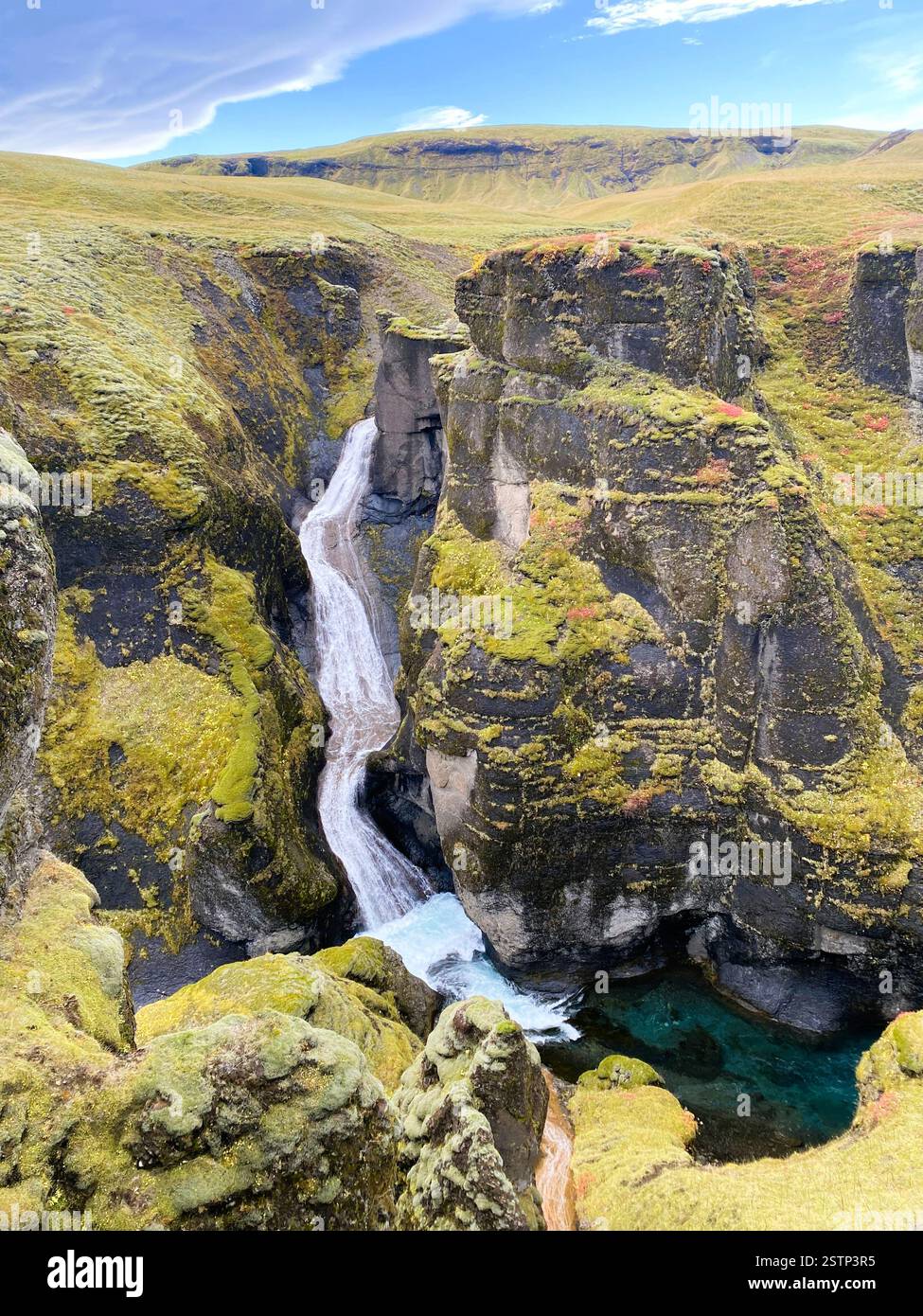 The image depicts a stunning natural landscape with a powerful ...