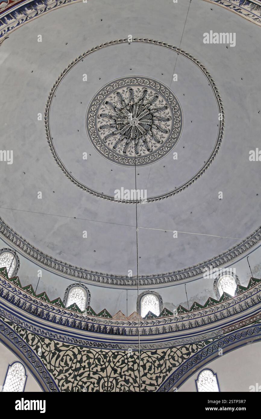 Mustafa pasha mosque interior ceiling at old bazaar in skopje hi-res ...