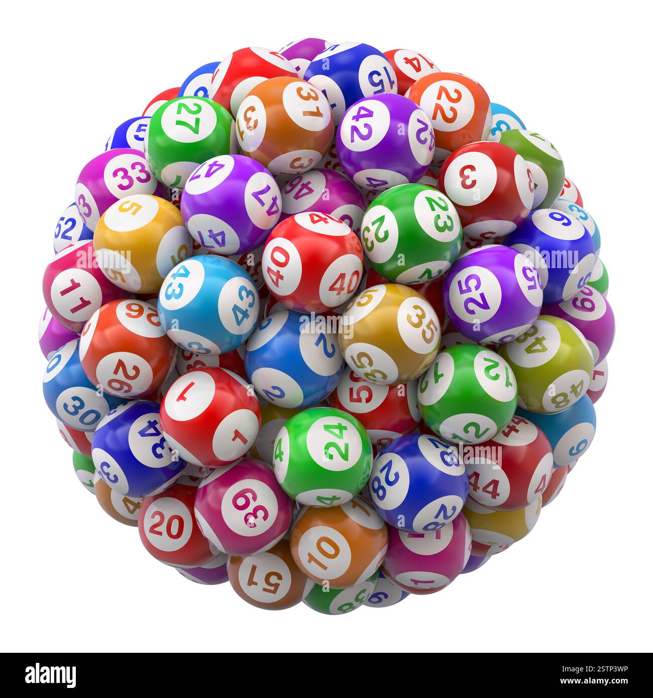Lottery balls isolated on white background Stock Photo - Alamy