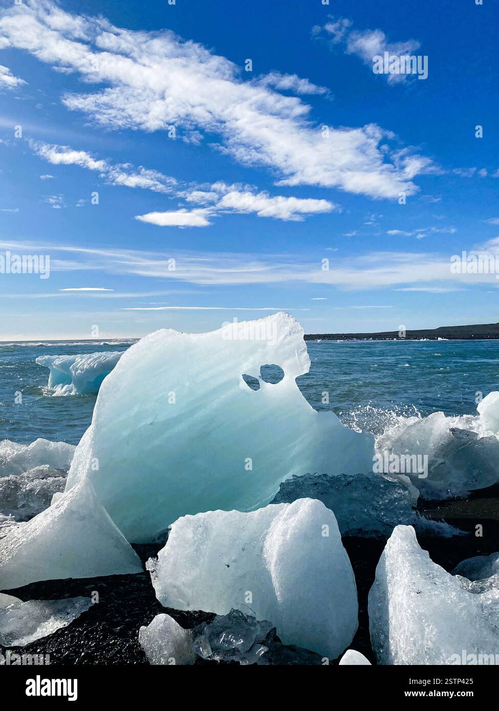 The photo captures a stunning landscape featuring a collection of ...