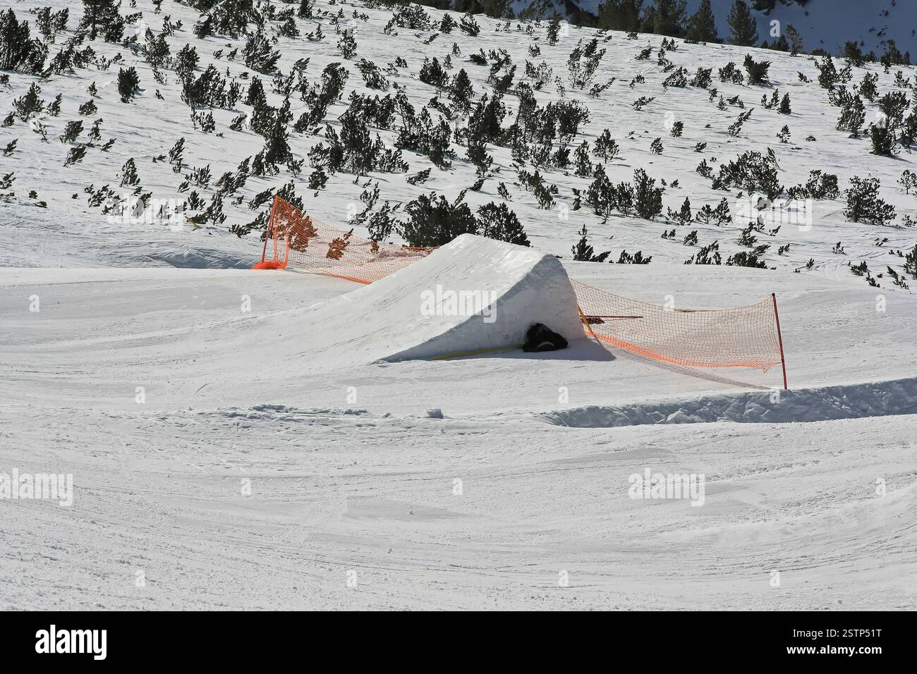 Snowboard Jump Ramp Stock Photo - Alamy
