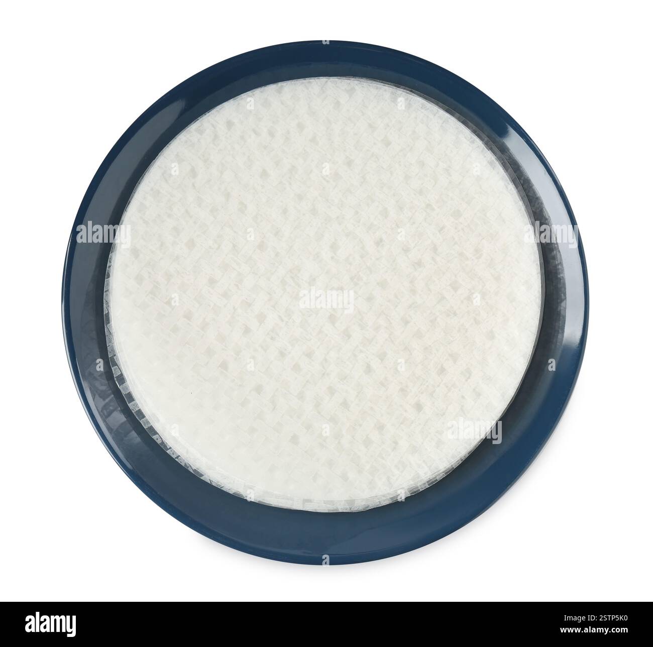 Stack of edible rice paper sheets isolated on white, top view Stock ...