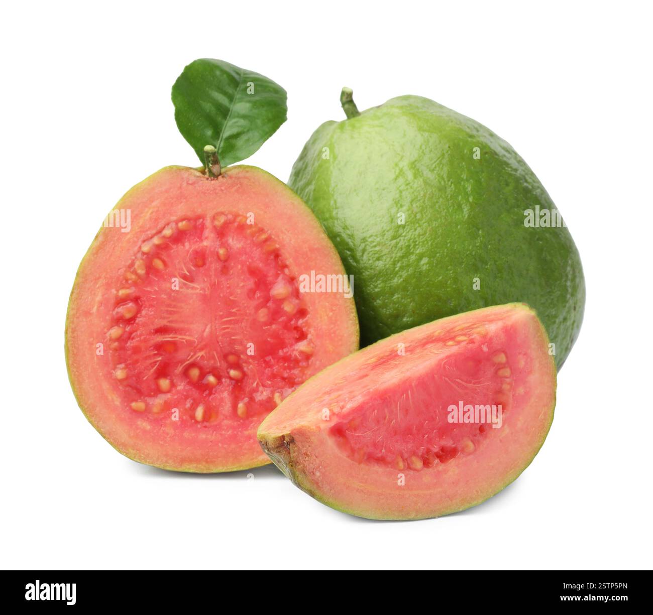 Fresh whole and cut guava fruits isolated on white Stock Photo - Alamy