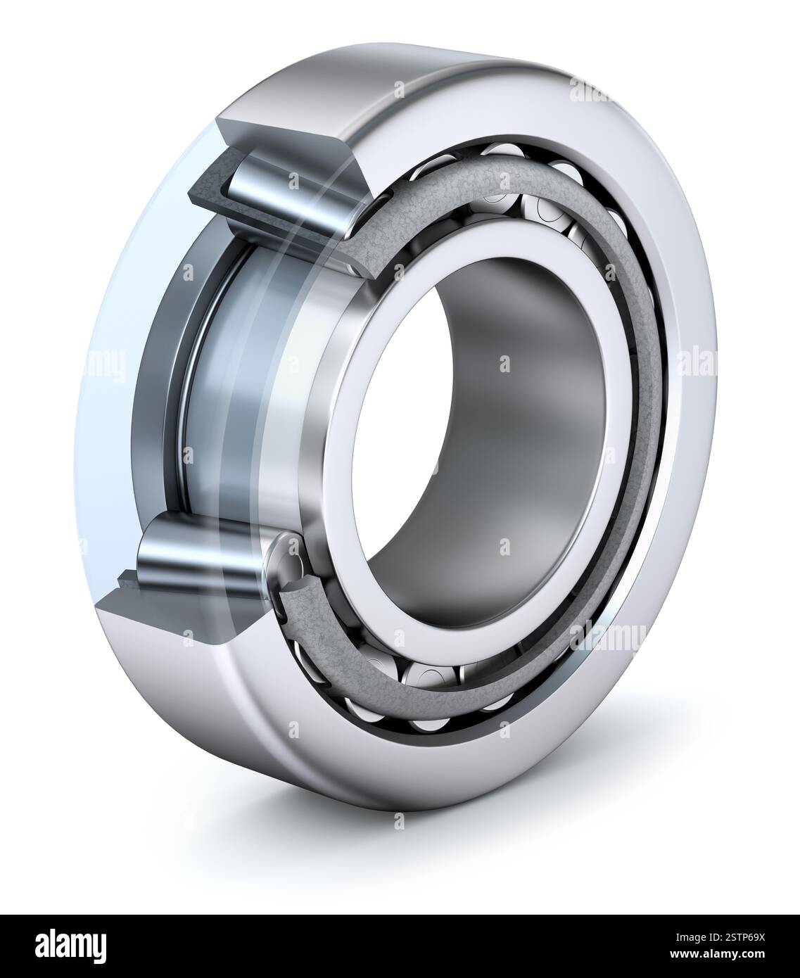 Tapered roller bearing with cross section Stock Photo - Alamy