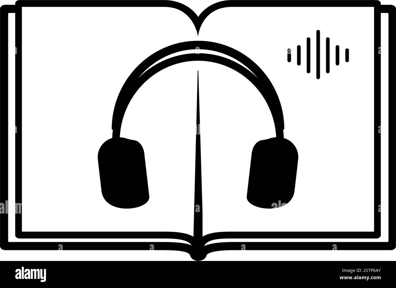 Simple Audiobook icon symbol flat vector illustration Stock Vector ...